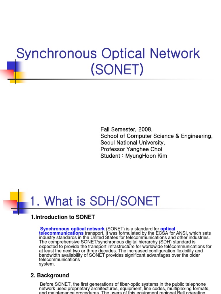 Synchronous Optical Network (SONET) | Network Protocols | Telecommunications