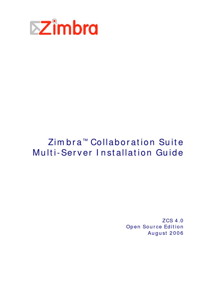 Zimbra OS Multi-Server Install 4-0-5 | PDF | Domain Name System | Port (Computer Networking)