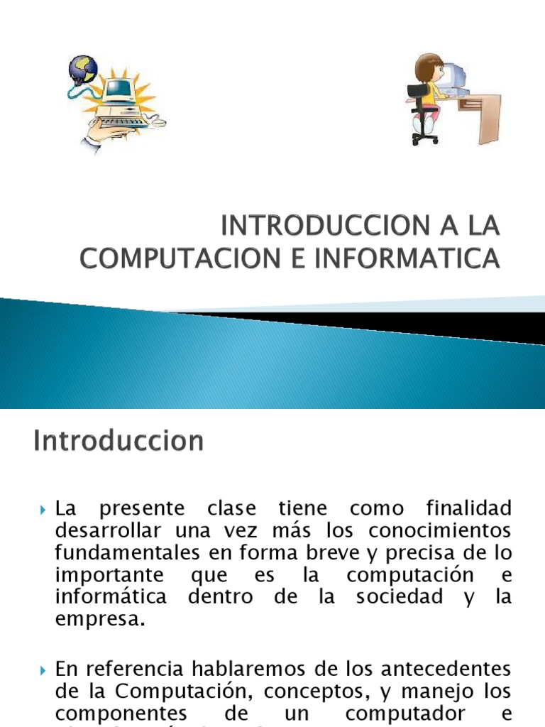 Clase 1 Introduccion A La Computacion e Informatica (Clase 1) | PDF ...