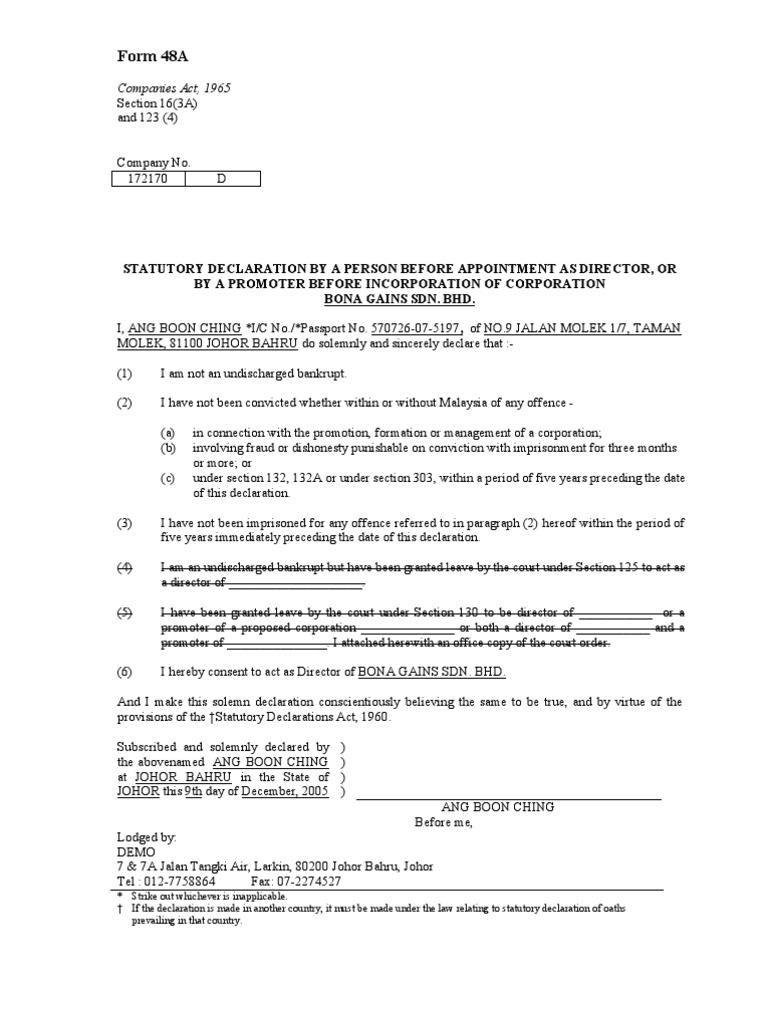 Form 48A.pdf CRG | Ethical Principles | Comparative Law