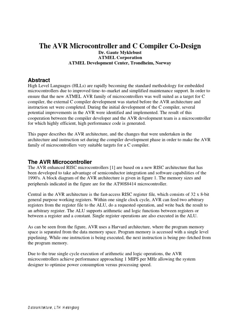 AVR Microcontroller Design Insights | PDF | Pointer (Computer ...