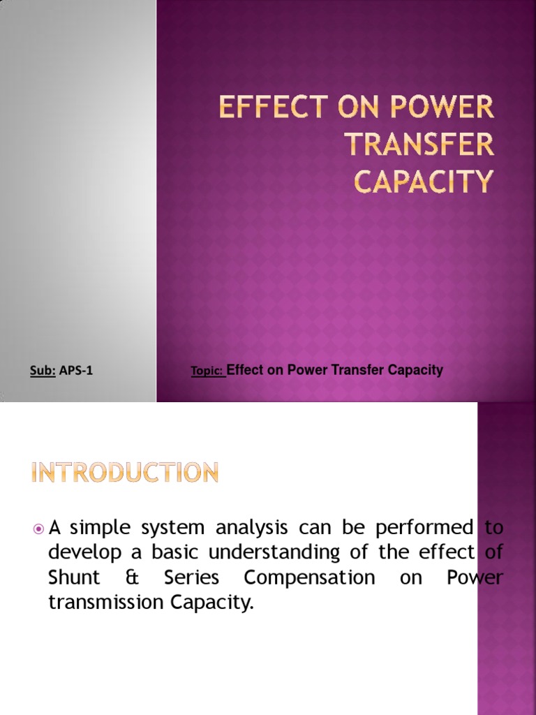Reactive Power Control in Electrical Power Transmission System | PDF ...