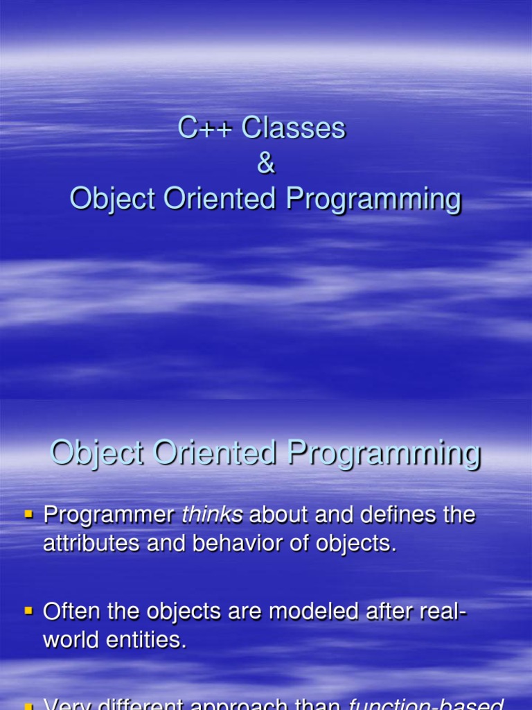 C++ Classes Tutorials | PDF