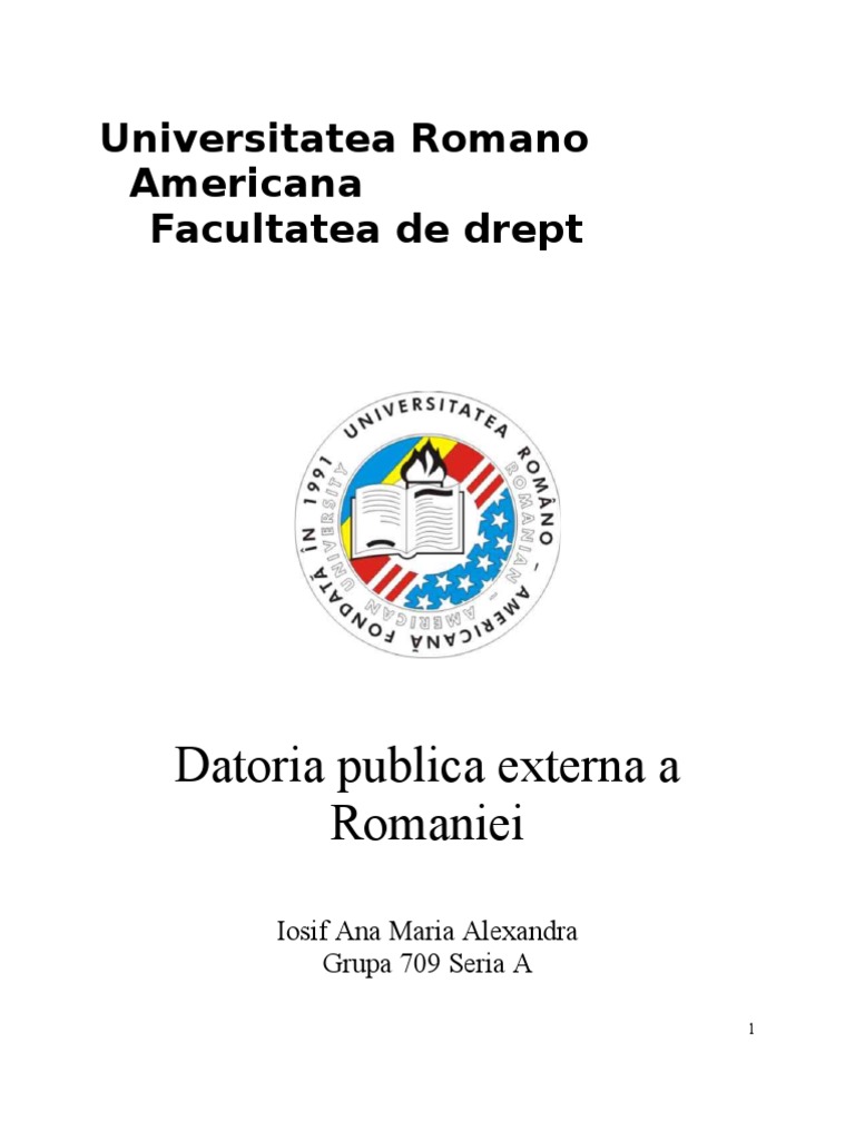 Datoria Publica a Romaniei