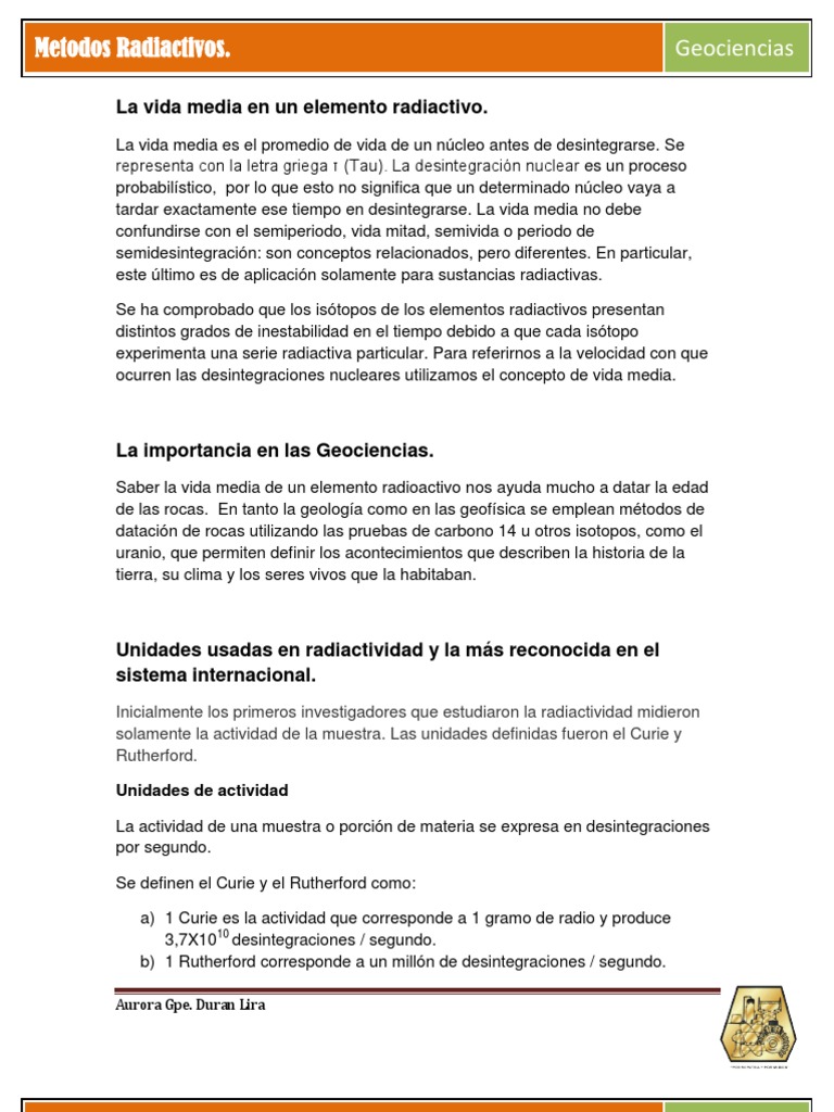 ?Cual Es La Importancia De La Datacion Radiactiva? - coger hora ...