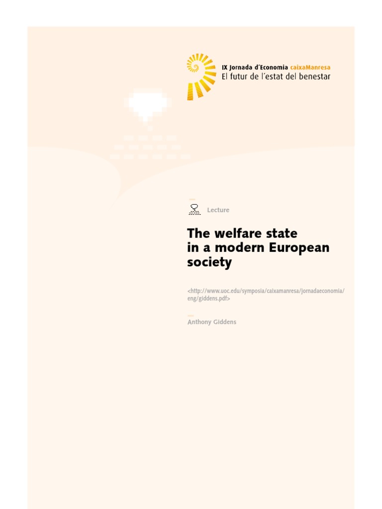 The Welfare State in A Modern European Society - Giddens | PDF ...