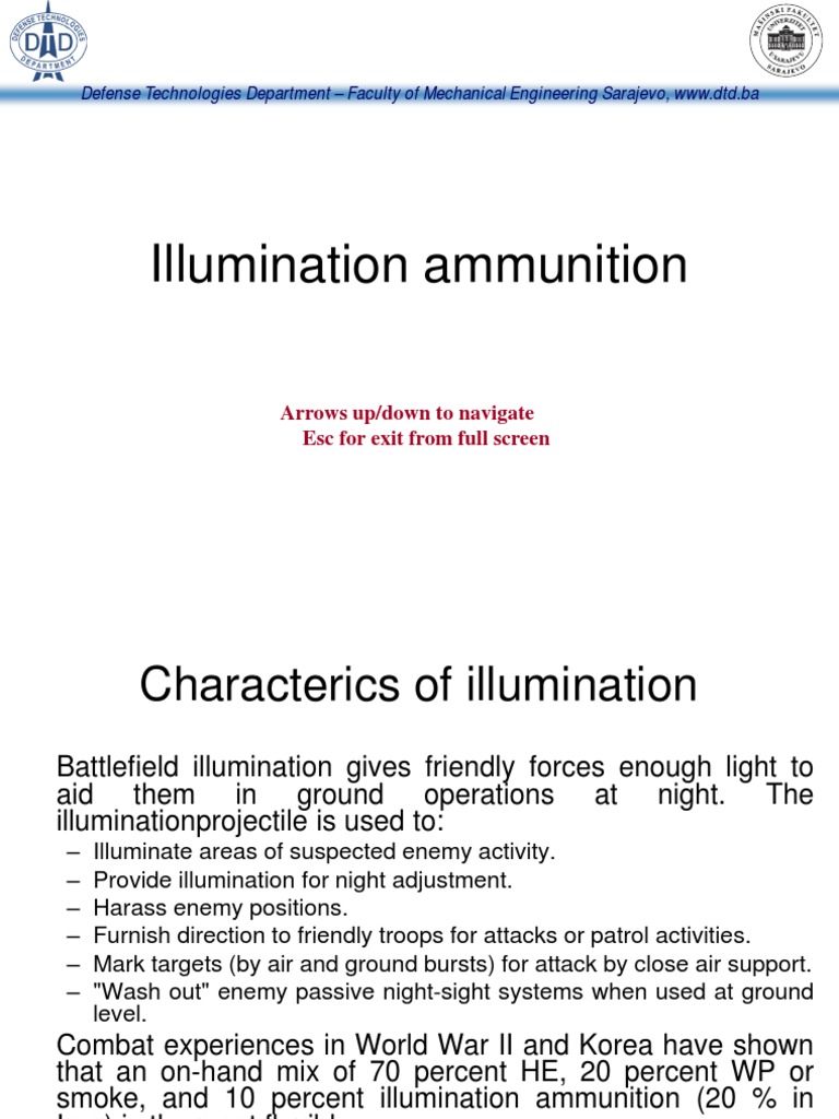 Characteristics and Components of Various Illumination Ammunition Used ...