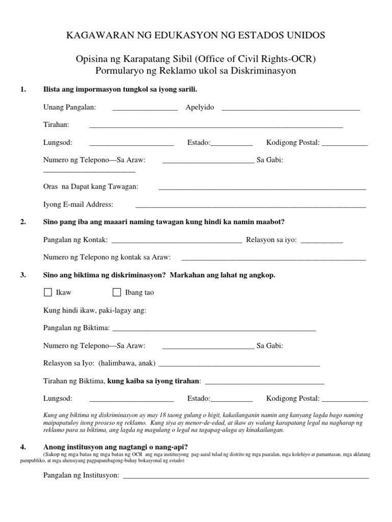 Description: Tags: Complaint-Form-Tagalog | PDF