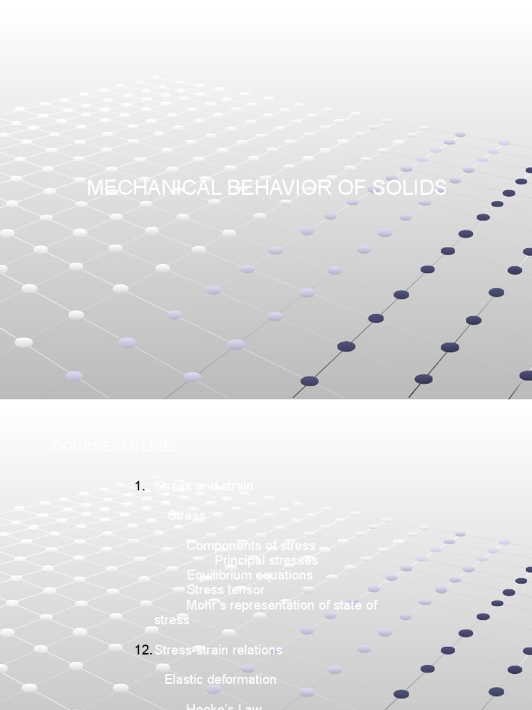 Mechanical Behavior of Solids | PDF | Plasticity (Physics ...