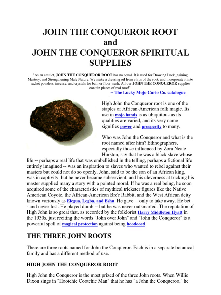 John The Conqueror Root | PDF | Religion And Belief