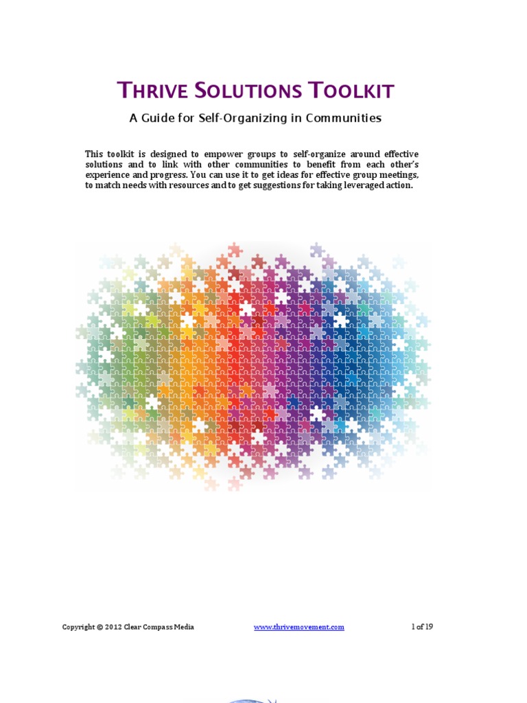 Thrive Solutions Toolkit | PDF