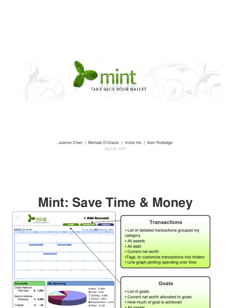 Mint Pitch Deck | PDF | Microsoft | Internal Rate Of Return