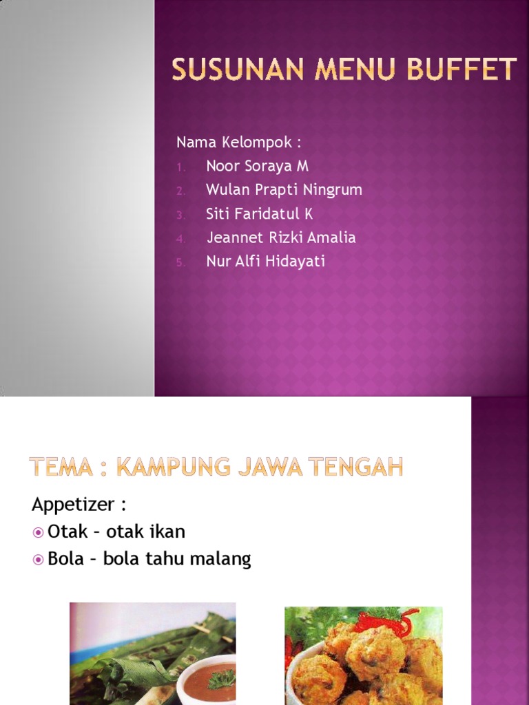 Susunan Menu Buffet | PDF