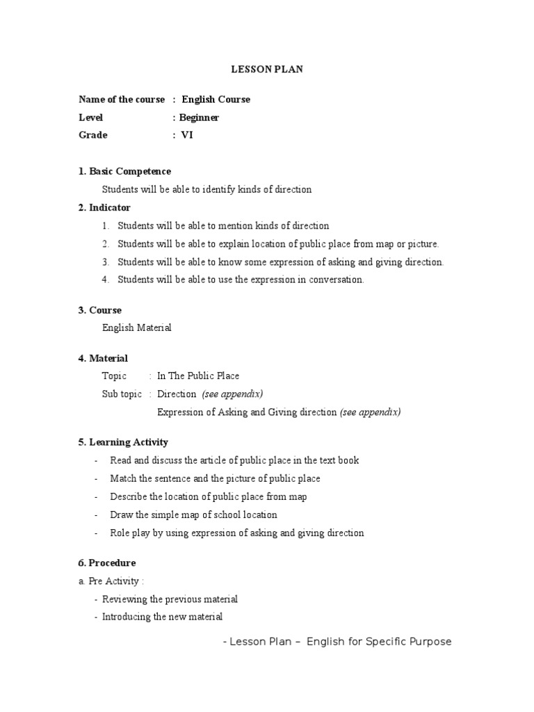 Lesson Plan | PDF | Lesson Plan | Cognition