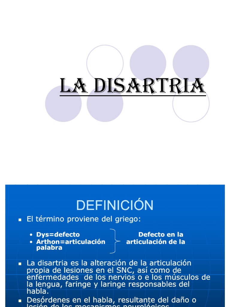 Definición y Tipos de Disartria | PDF | Lesión | Músculo