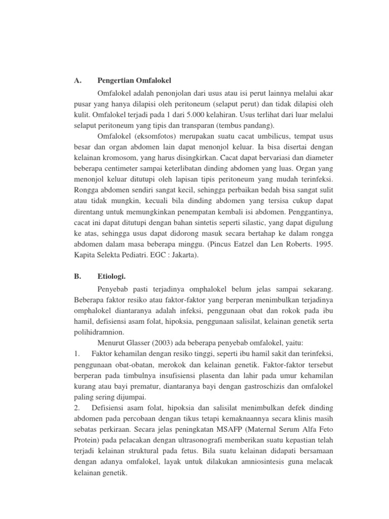 Omfalokel: Penyebab, Gejala, dan Penanganan | PDF | Kesehatan Holistik ...