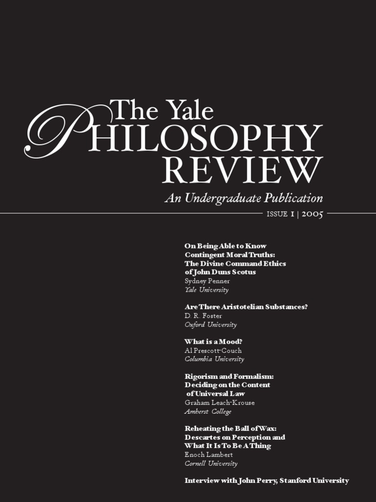 The Yale Philosophy Review N1 2005 | PDF | Divine Command Theory | Good ...