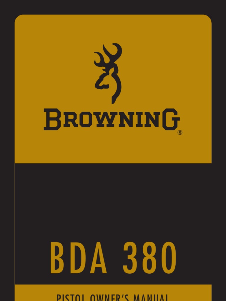 Browning BDA 380 Pistol Owner's Manual | PDF | Trigger (Firearms ...