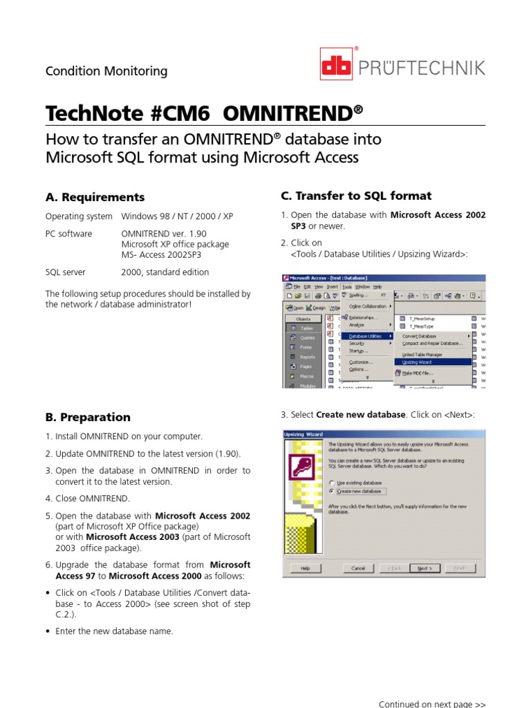 Technote #Cm6 Omnitrend: How To Transfer An Omnitrend Database Into ...