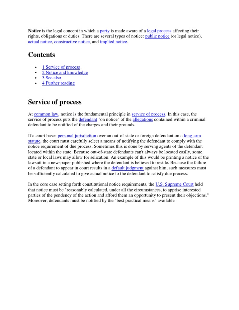 Understanding Legal Notice Types | PDF