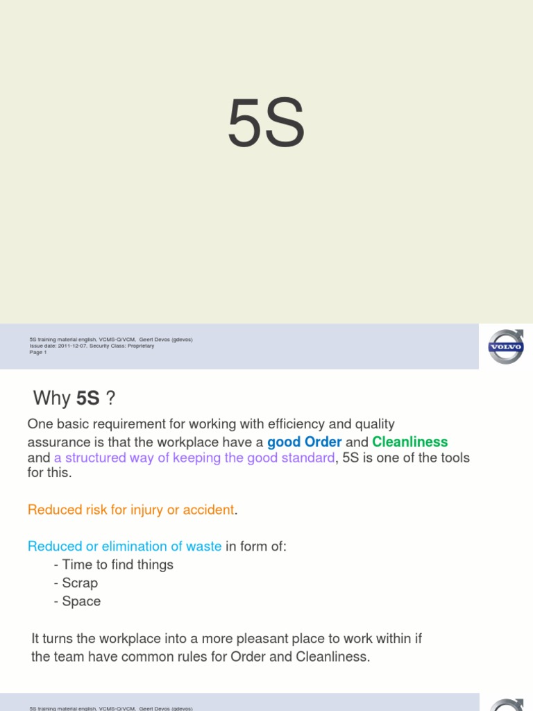 5S Training Material Overview | PDF | Computing And Information ...