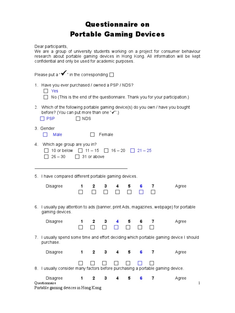 Consumer Behaviour - Questionnaire 1done1 | PDF | Television | Computing