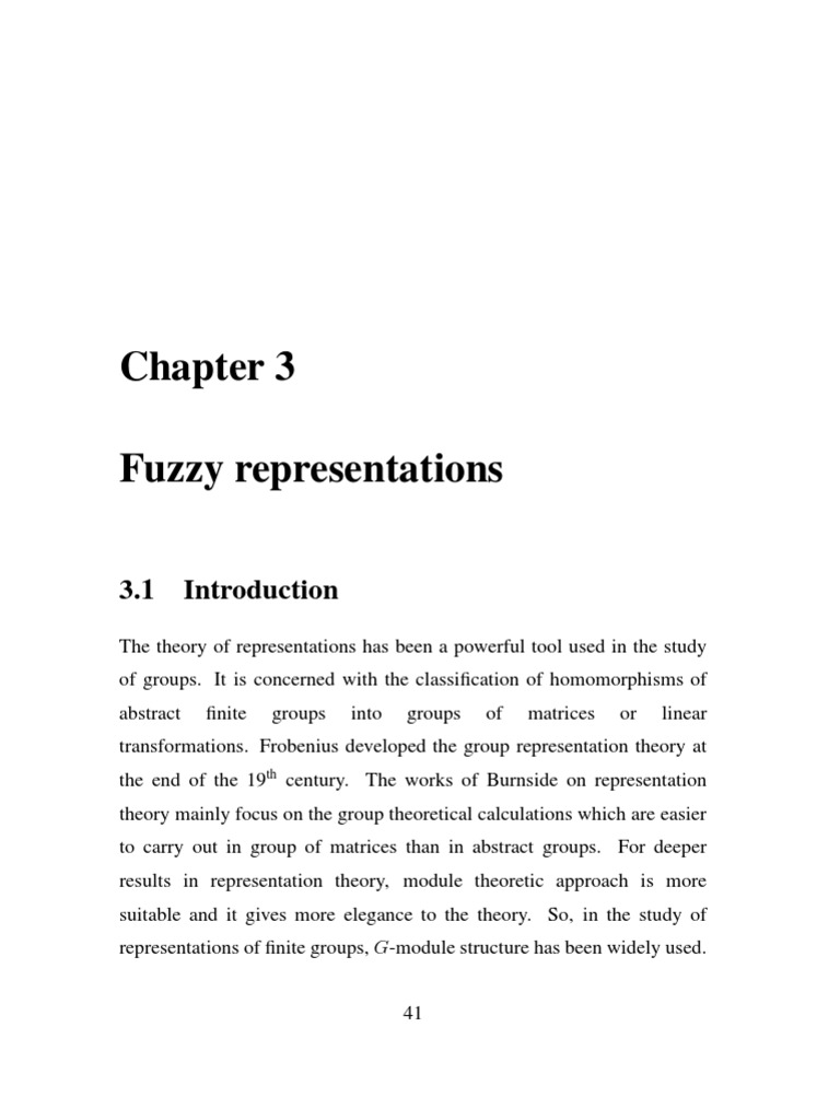 Fundamental Theorems of Fuzzy Representations and Homomorphisms for Fuzzy Groups | PDF ...