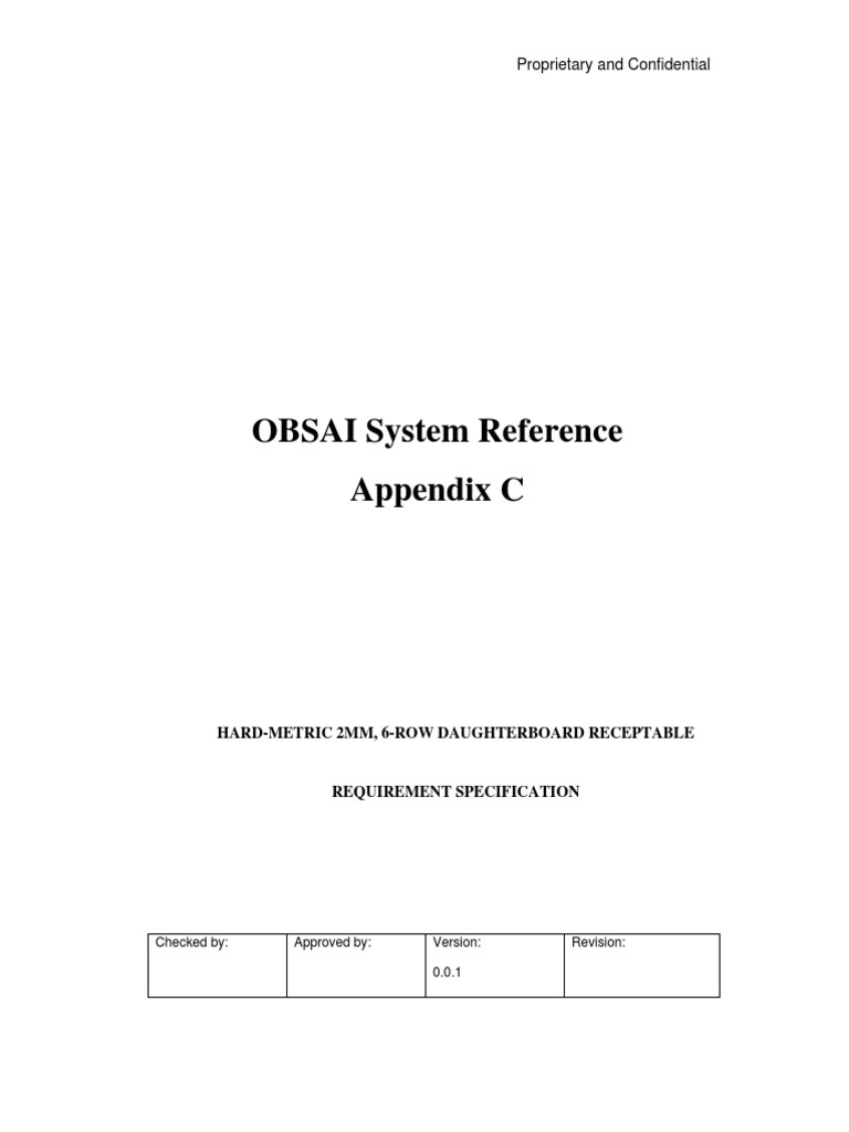 OBSAI System Spec Appendix C | PDF | Electrical Connector ...