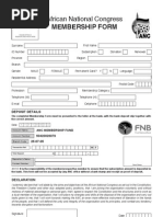 ANC Women's League Form | PDF | Cheque | Deposit Account