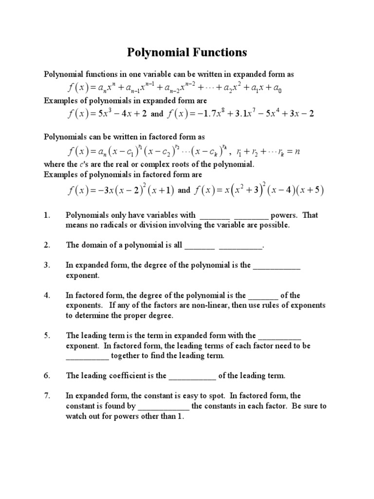 Polynomial | PDF | Polynomial | Factorization