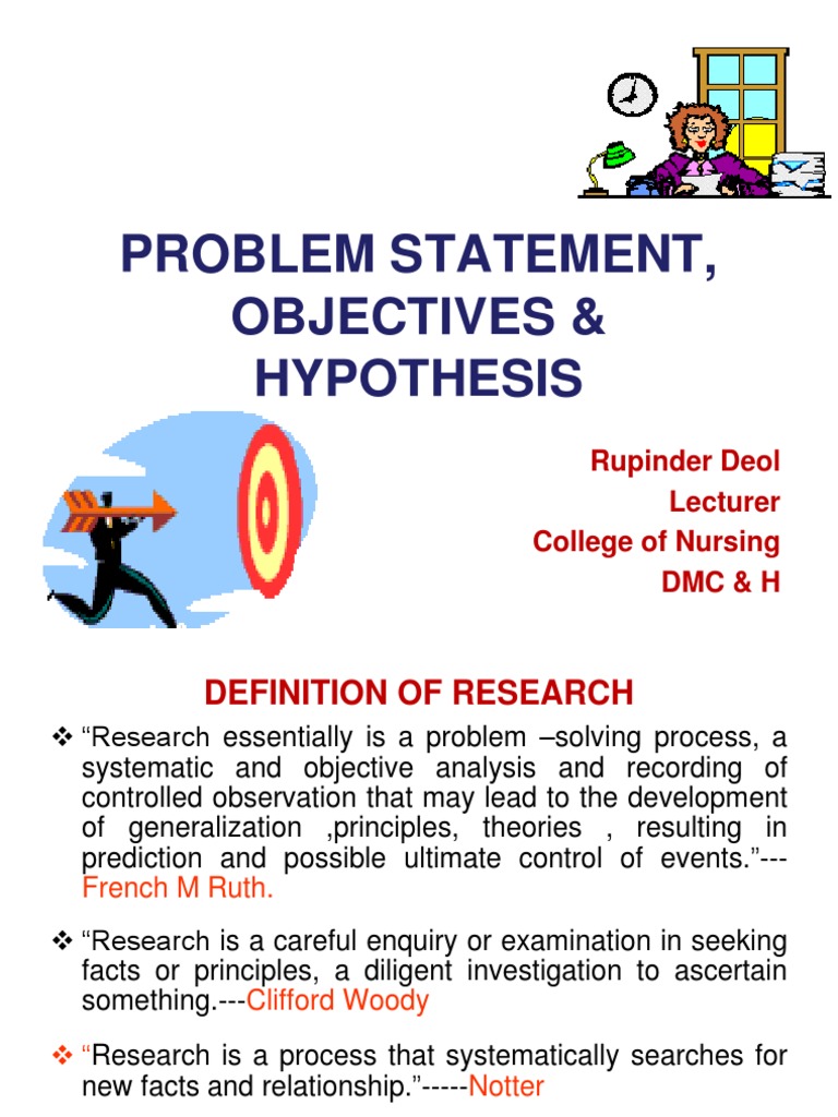 1. Research Problem | Hypothesis | Scientific Method