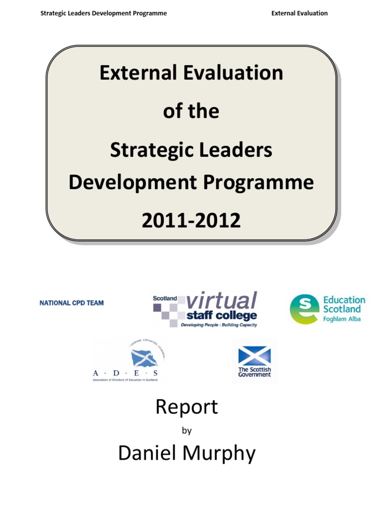 Strategic Leadership Development Programme Evaluation Report | PDF ...