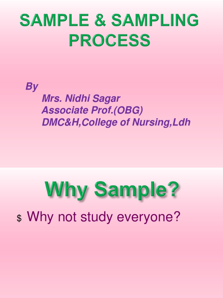 Sample and Sampling Process | PDF | Sampling (Statistics) | Probability ...