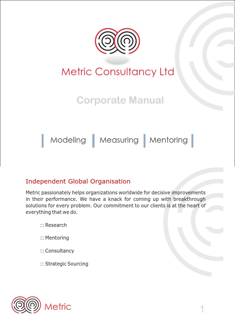 Metric Consultancy - Corporate Profile | Download Free PDF | Consultant ...
