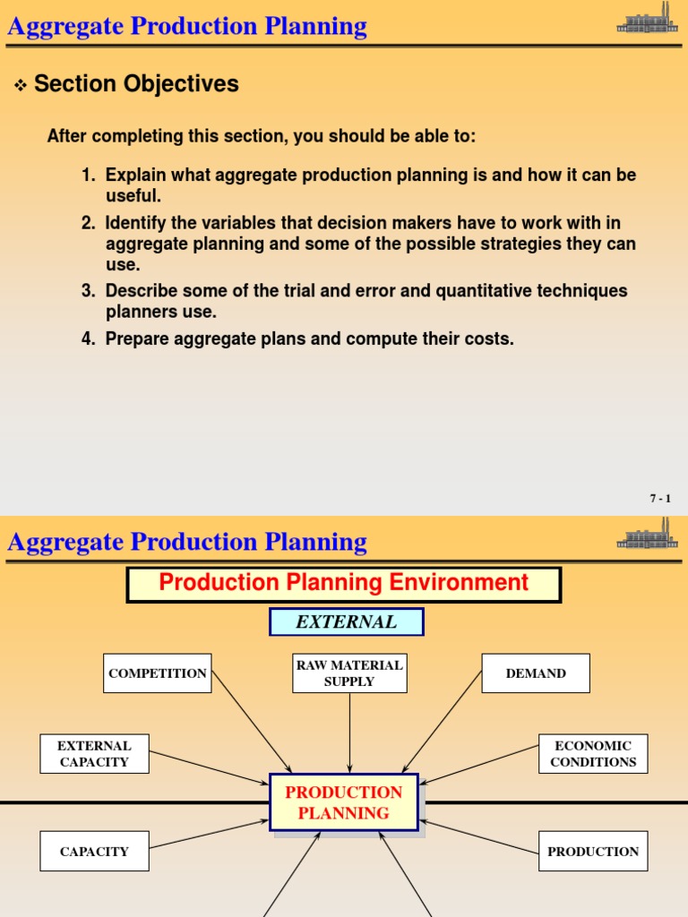 Aggregate Production Planning - Lecture Notes | Download Free PDF ...