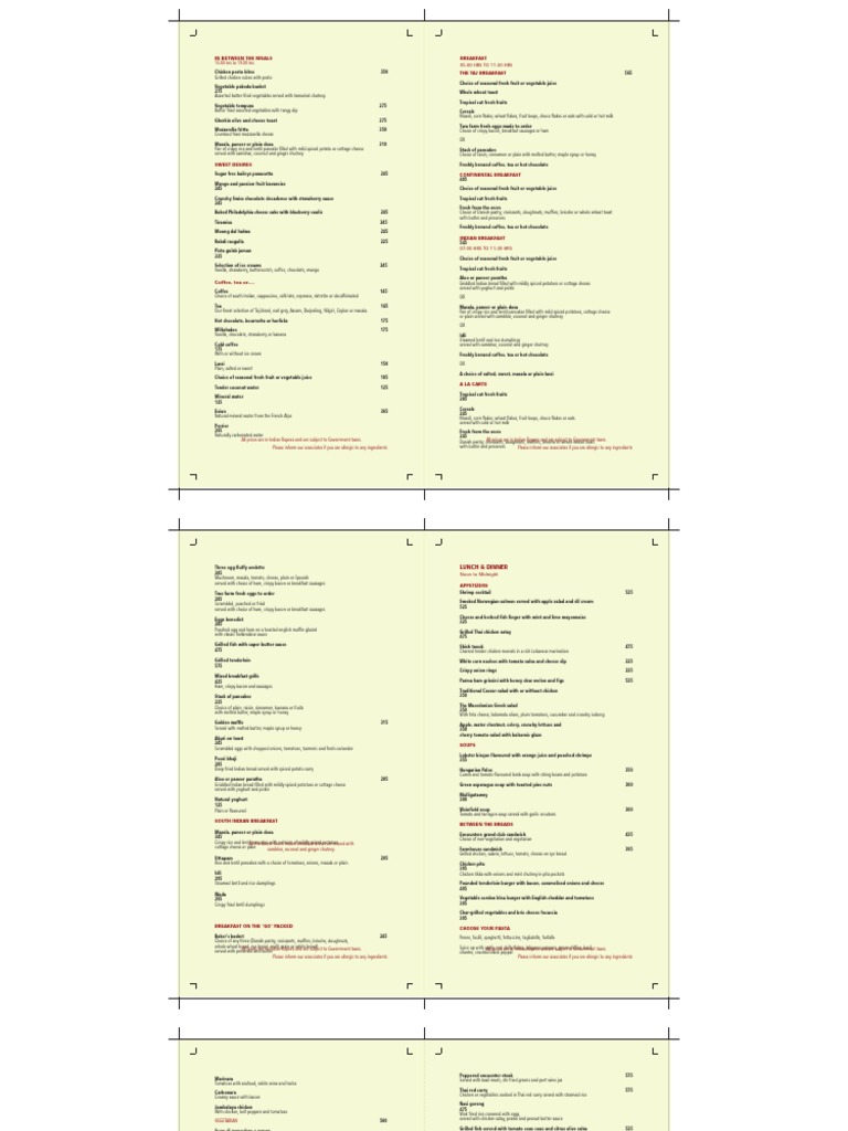 Encounter Menu, Taj Krishna Hyderabad | PDF | Curry | Indian Cuisine