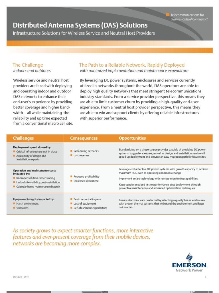 Distributed Antenna Systems (DAS) Solutions: Infrastructure Solutions ...