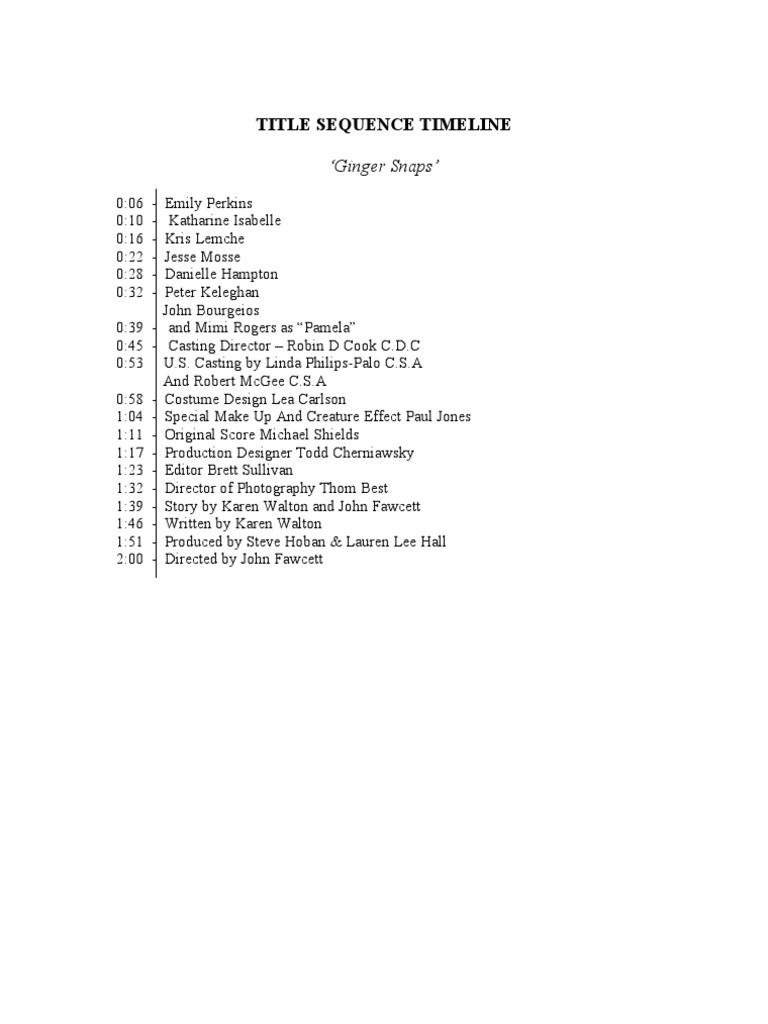 Title Sequence TL | PDF