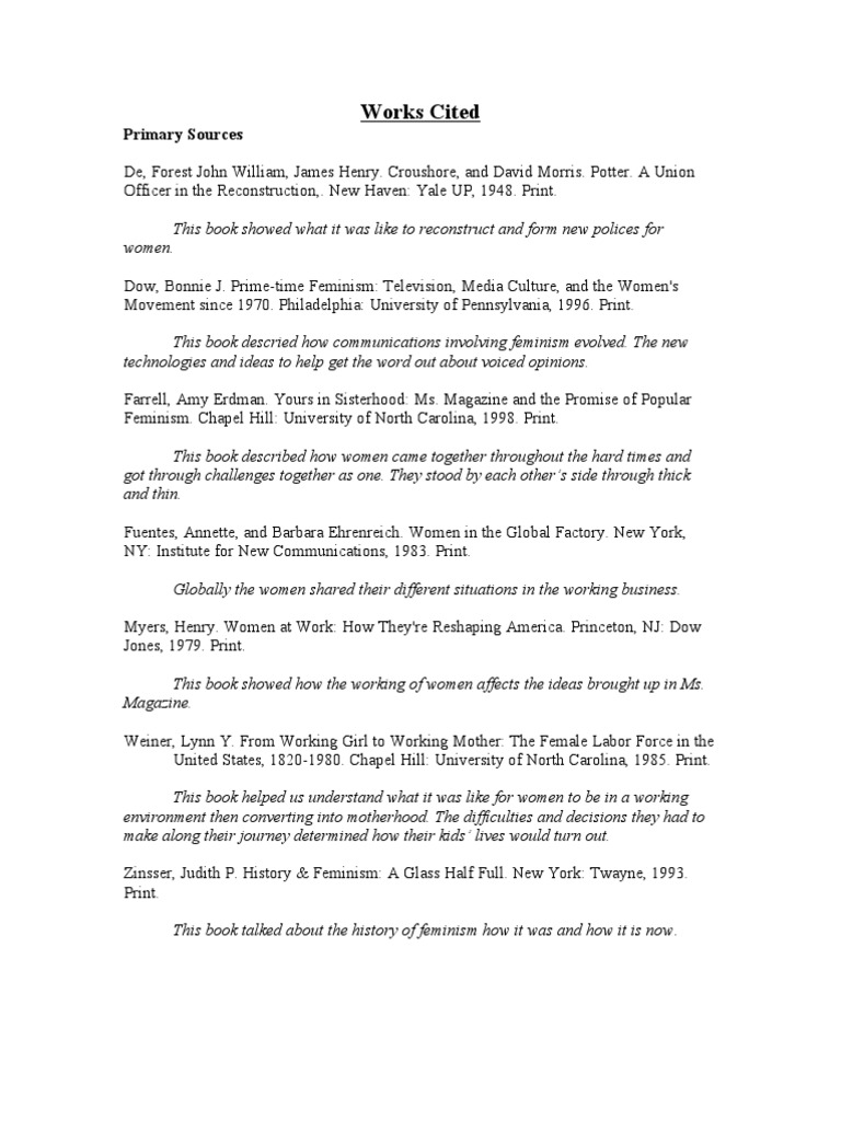 Works Cited | PDF | Social Science