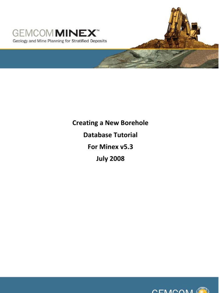 Creating A New Borehole Database | PDF | Comma Separated Values | File Format