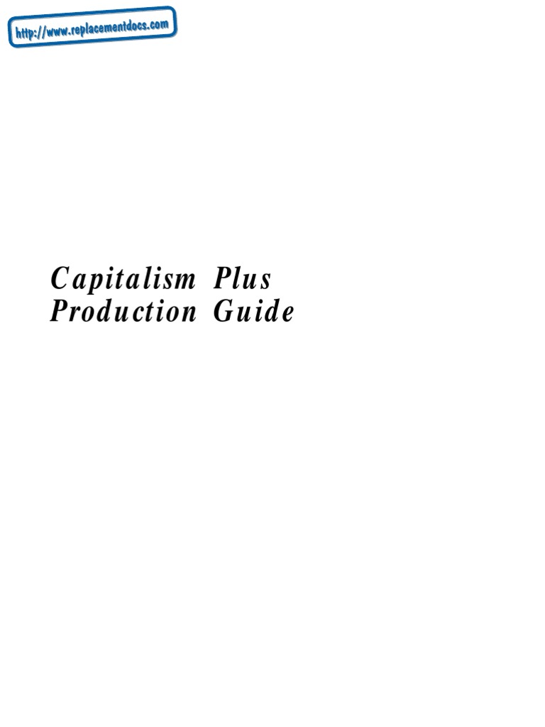 Capitalism Plus - Production Guide - PC | PDF | Drink | Desserts
