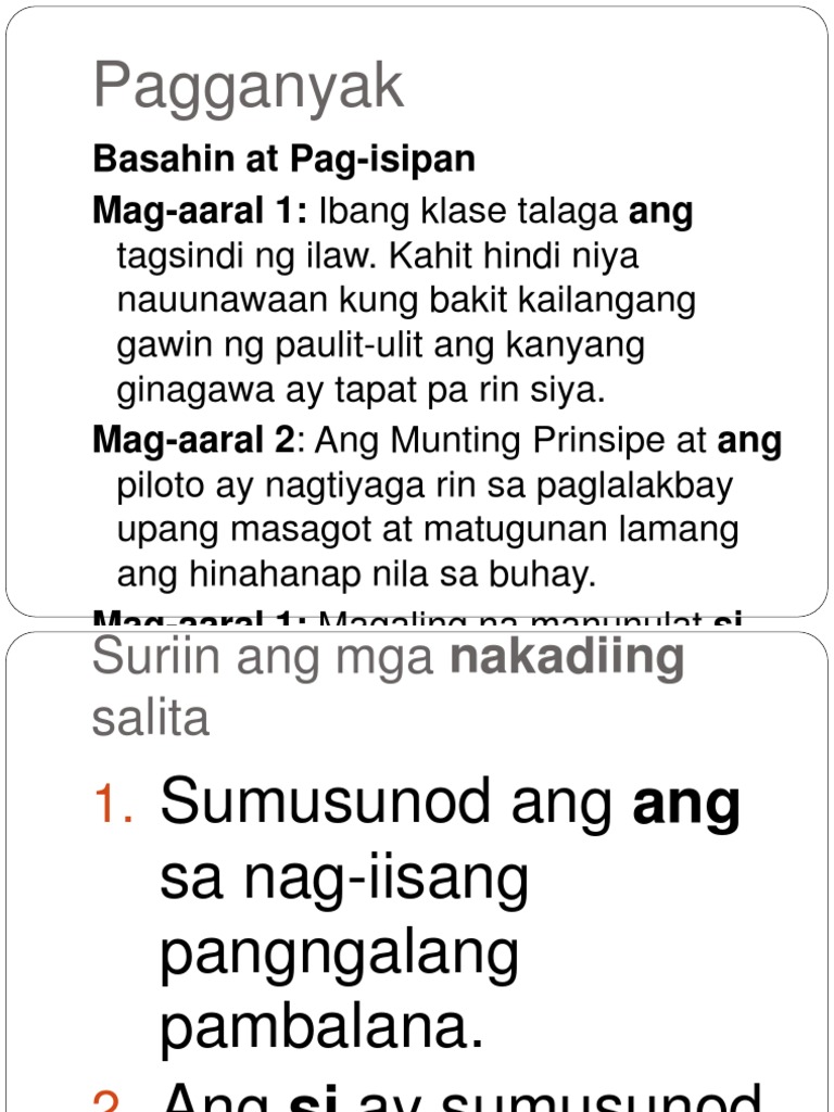 Mga Pananda | PDF