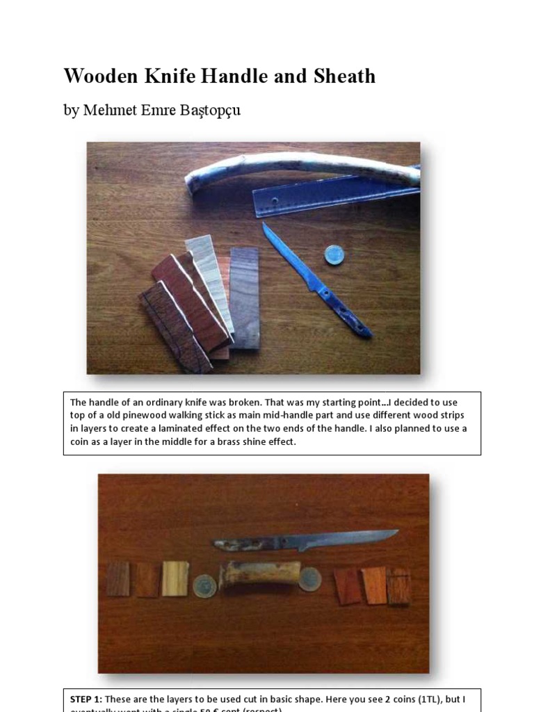 DIY Wooden Knife Handle and Sheath | PDF | Knife | Drill