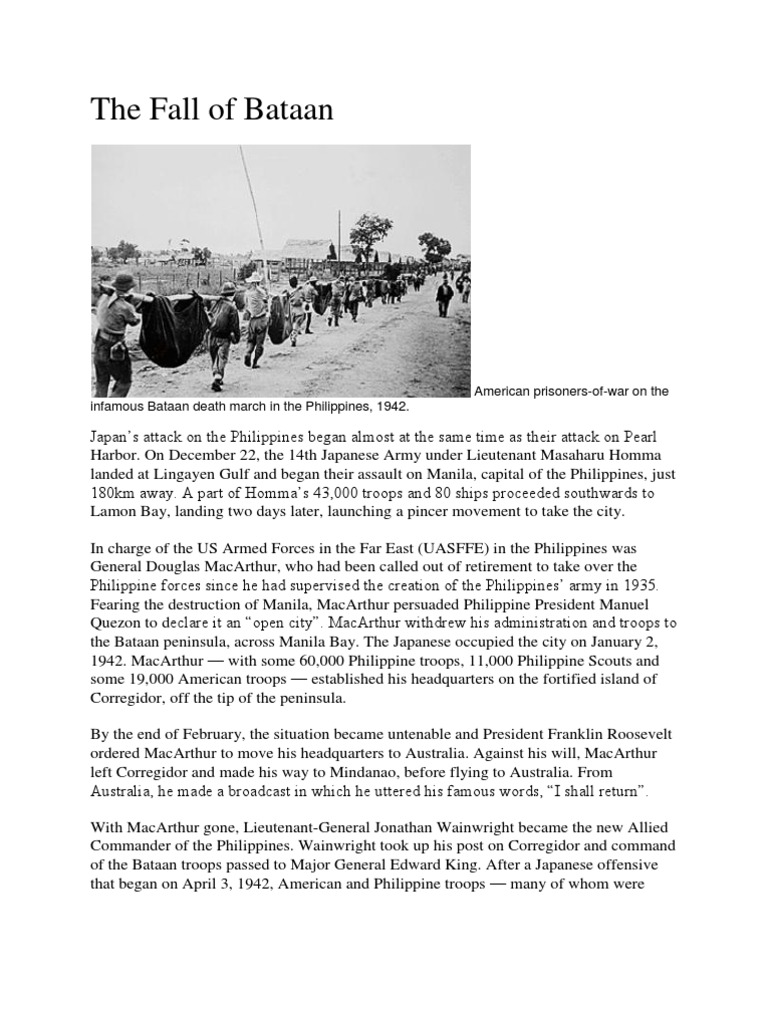 The Fall of Bataan | Douglas Mac Arthur | Corregidor