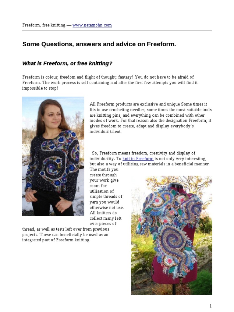 Some Questions, Answers and Advice On Freeform.: What Is Freeform, or ...