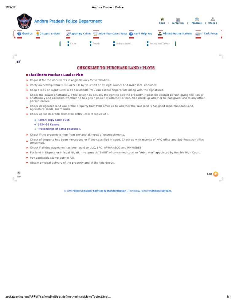 Andhra Pradesh Police | PDF