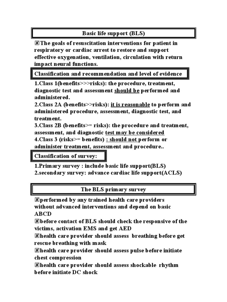 BLS & ACLS | Stroke | Cardiopulmonary Resuscitation