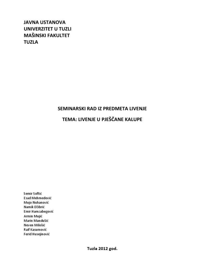 Livenje | PDF