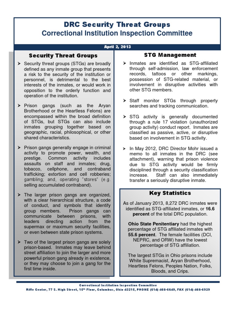 Prison Gangs Brief | PDF | Gang | Prison