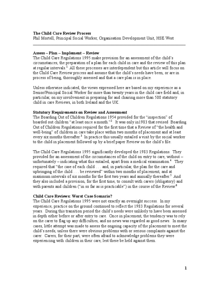The Child Care Review | PDF | Caregiver | Child Care